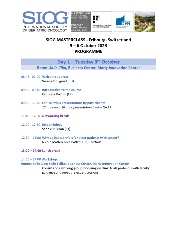 Programme - SIOG