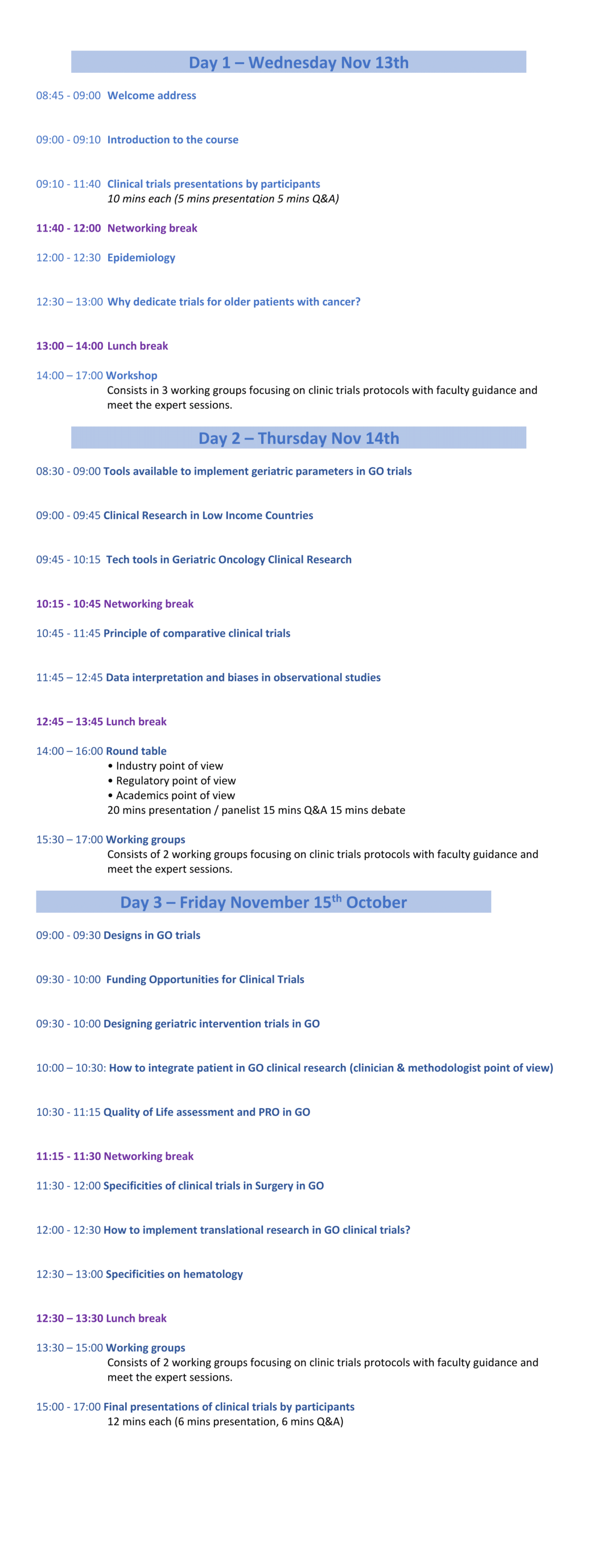Programme - SIOG