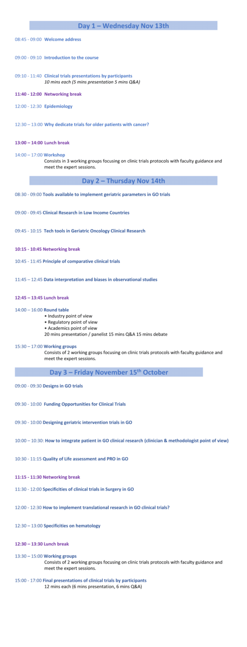 Programme - SIOG